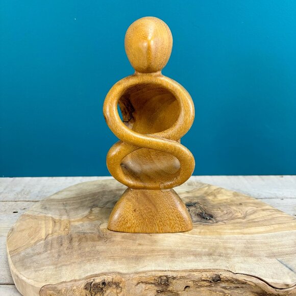 Hand Crafted | Accents | African Hand Carved Wood Abstract Circular ...